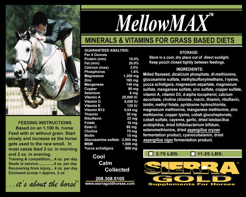 MellowMAX for Grass Based Diets - Single 11.25 lbs. (Total 90 - 2 oz ...