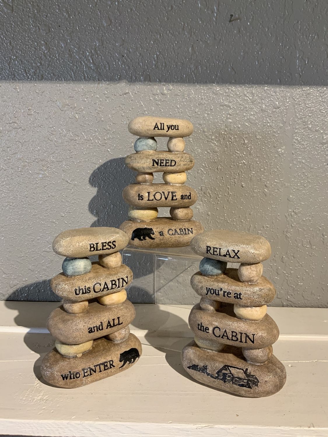 Zen Garden, Cabin Stacked Rocks