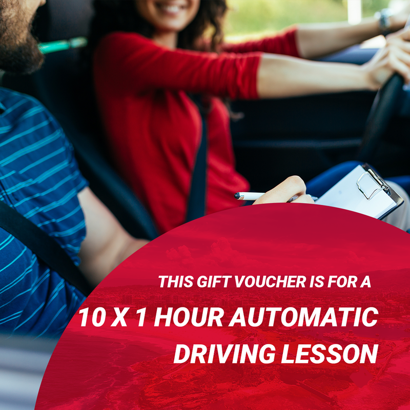 10 x 1 Hour Automatic Driving Lessons Gift Voucher