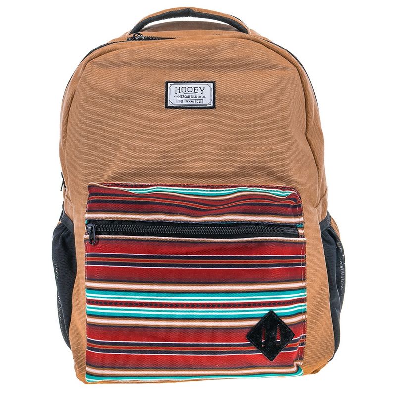 Hooey Recess Backpack Tan Body W/Serape Pattern Pocket Black Accents ...