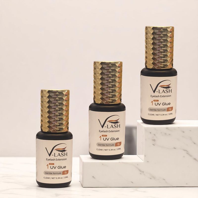 V-Lash 1 Second Rapid Dry UV Eyelash Extensions Glue 10mL.