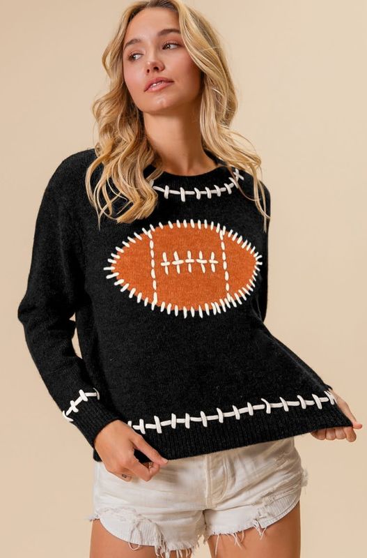 The Go Team Outlined Stitched Sweater