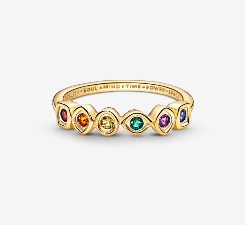 SALE | PANDORA™ Marvel The Avengers Infinity Stones Ring 14k Gold Plating