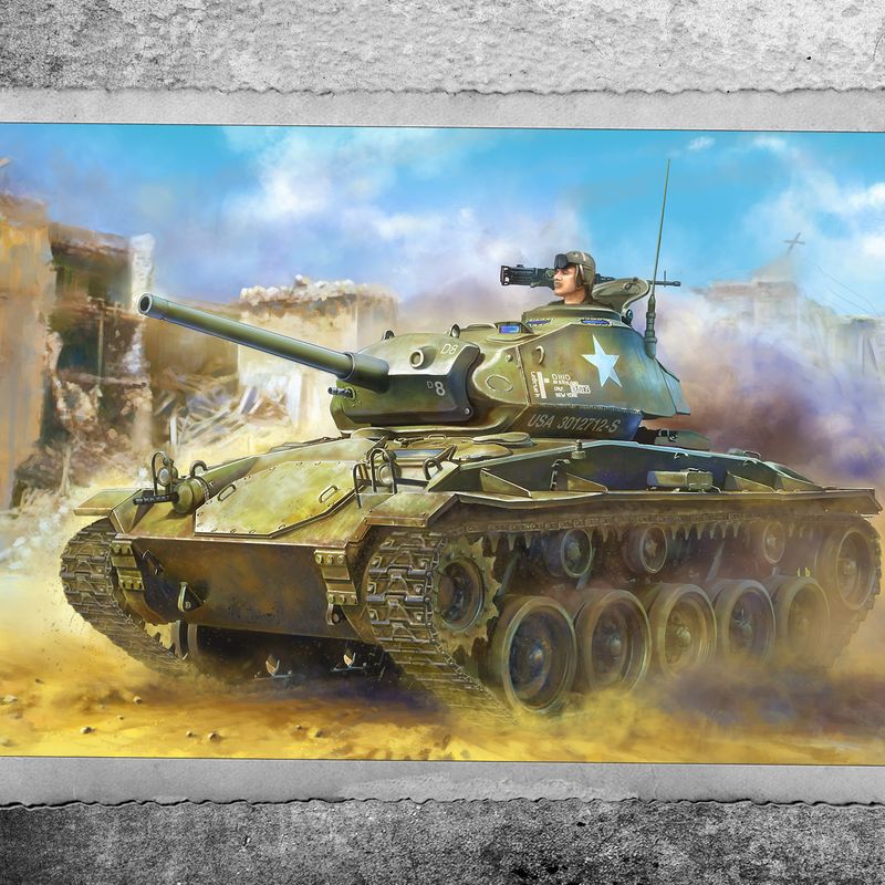 Forces of Valor 873014A - M24 "Chaffee" tank Company D, 36th Tank ...