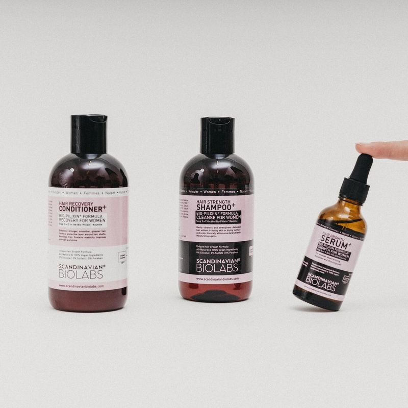 SAMPLE. Hair Strength Bundle For Women: Shampoo + Conditioner + Hair ...
