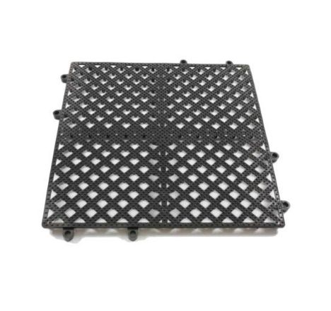 Interlocking Bar Mat, Black 12" X 12"