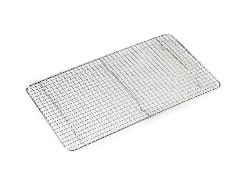 Full Size Nickel-Plated Steel Footed Pan Grate – (18″×10")