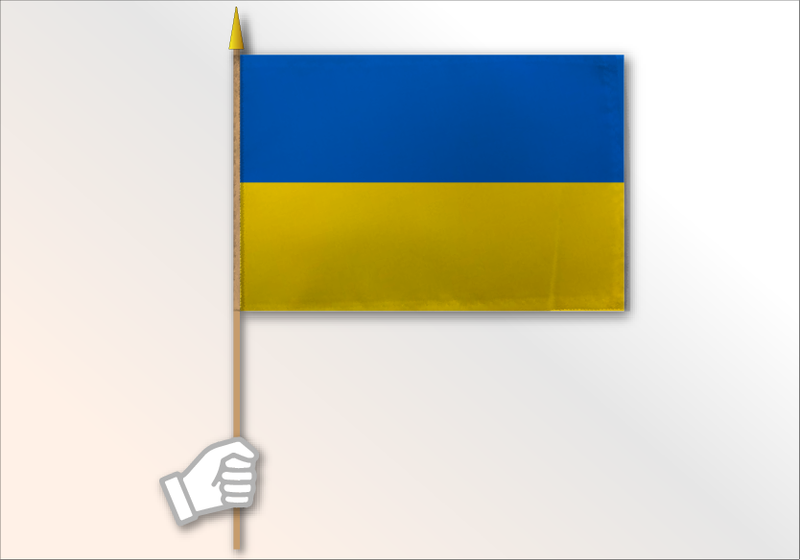 Ukraine moyen drapeau 12x18