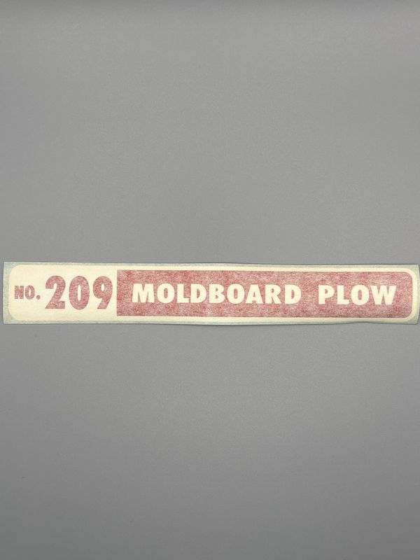 209 Moldboard Plow Decal-Red/White