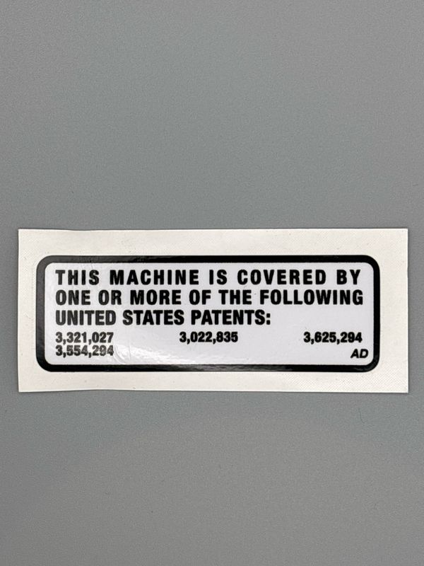 Patent Decal Fits: Plows