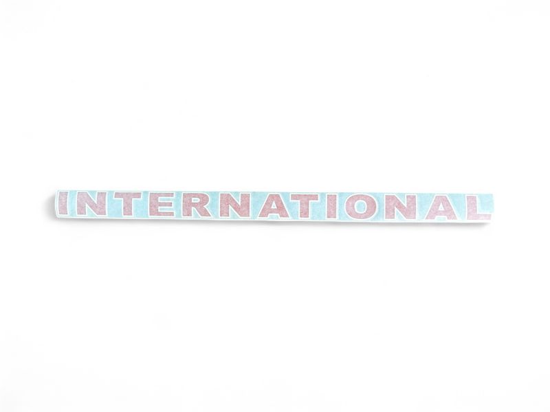 International Decal -Red and White 19.5" Long X 1.25" Tall