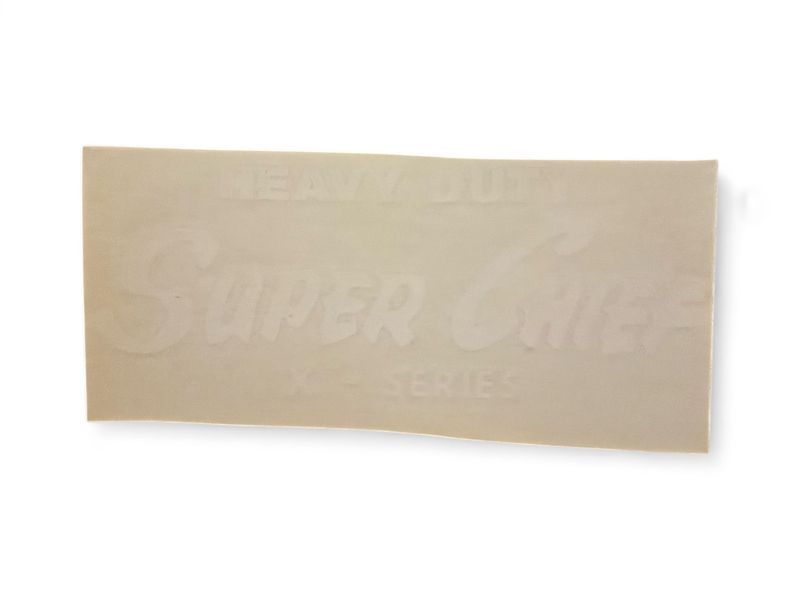 Heavy Duty Super Chief X- Series Decal White