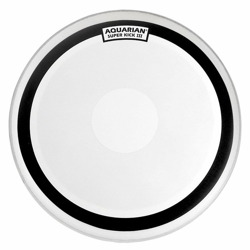 Aquarian Superkick III White Texture Coated Bass Drum