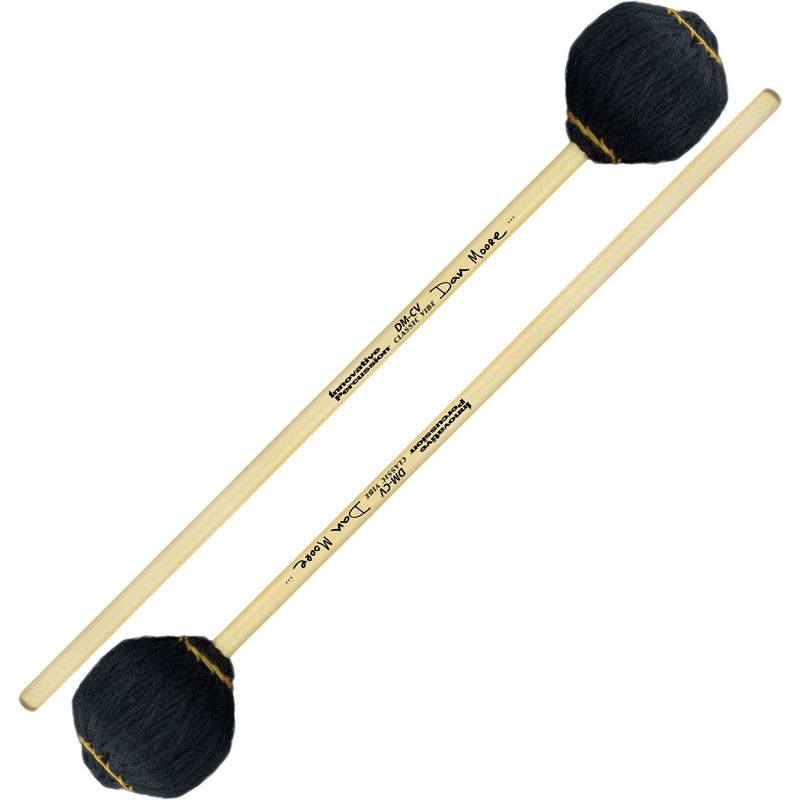 IP DAN MOORE / CLASSIC VIBRAPHONE MALLETS - BLACK YARN - RATTAN