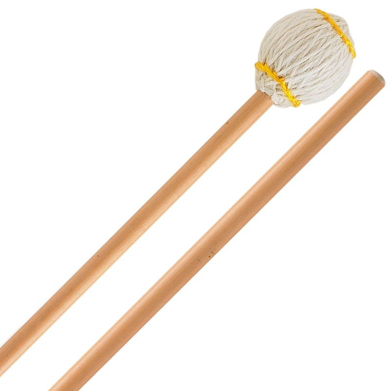 IP EXTRA HARD MARIMBA MALLETS - OFF-WHITE YARN - RATTAN