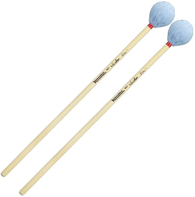 IP MEDIUM MARIMBA MALLETS - SKY BLUE YARN - RATTAN