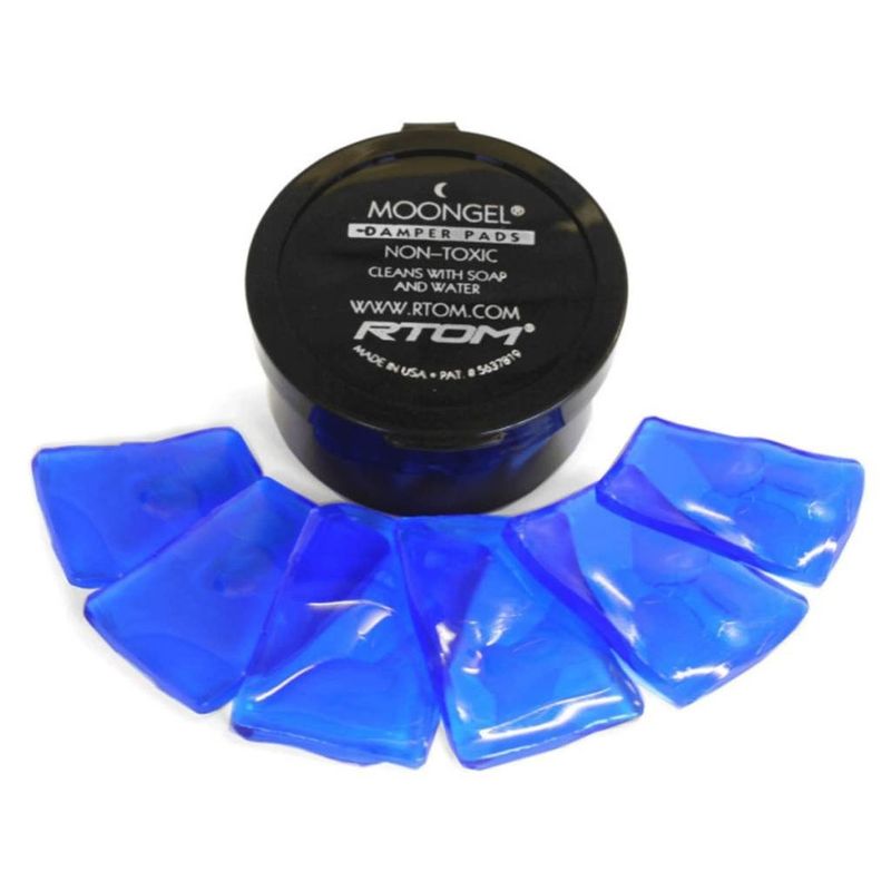 RTOM Moongel 6 Pc. “BLUE’’ Dampers Sticks to Bottom Heads
