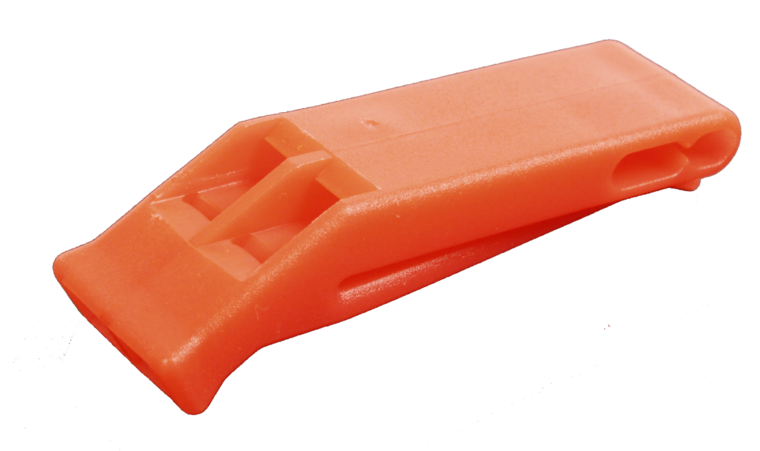 Standard SOS fluitje met clip