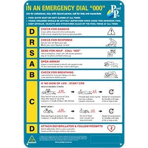 Pool Pro CPR Sign RES5A | Australian Made Pool Resuscitation Chart ...