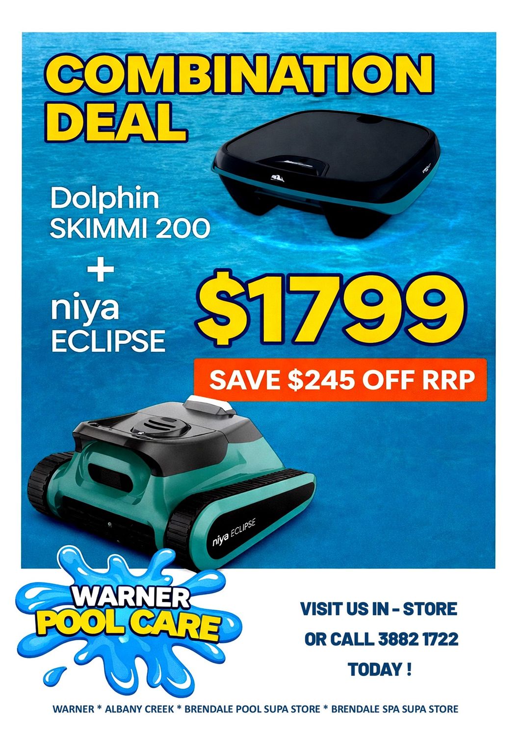Robot Combination Deal – Dolphin Skimmi + Niya Eclipse Robotic Pool ...