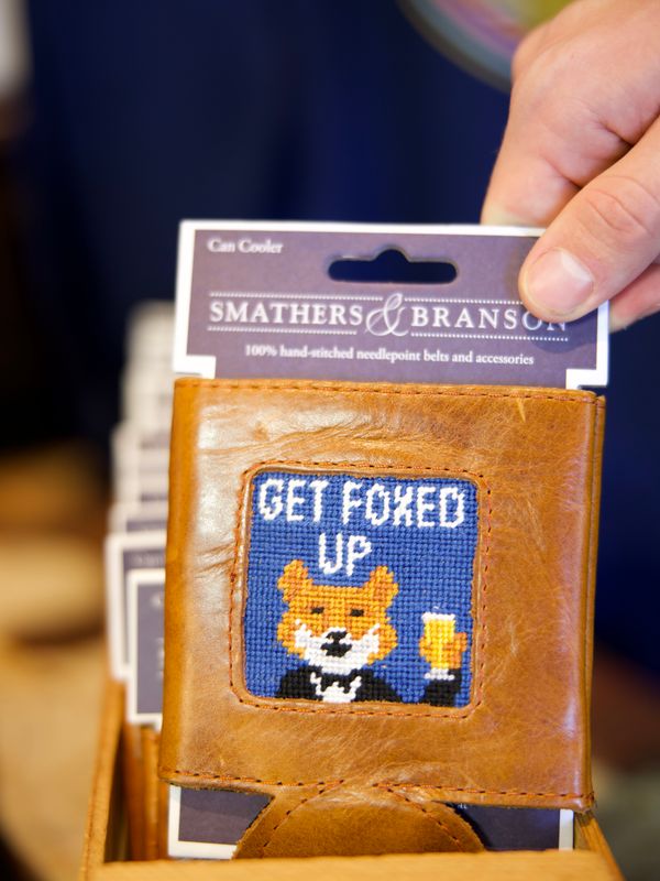 Get Foxed Up Needlepoint Can Cooler