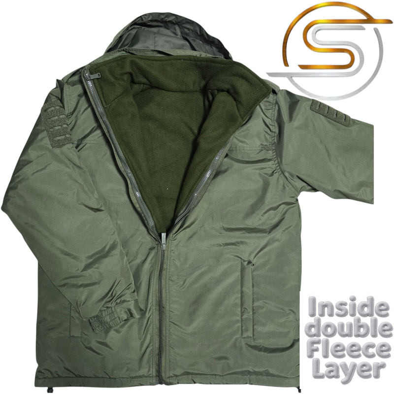 Arrays Military Green Double Layered Waterproof Jacket