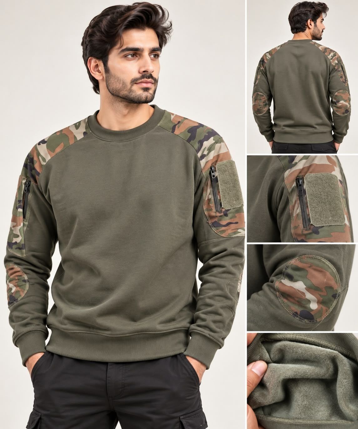 Warrior Garam Round Neck Fleece T shirt