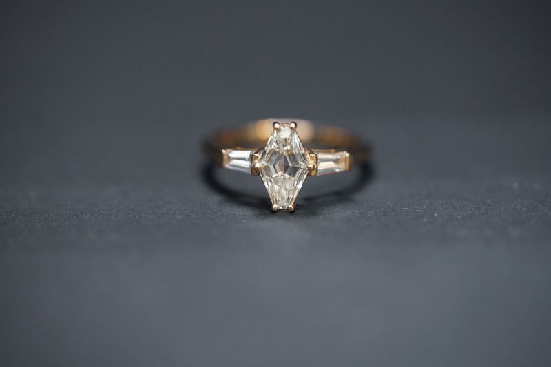 1.75 Carat Rhomboid Cut Diamond Engagement Ring