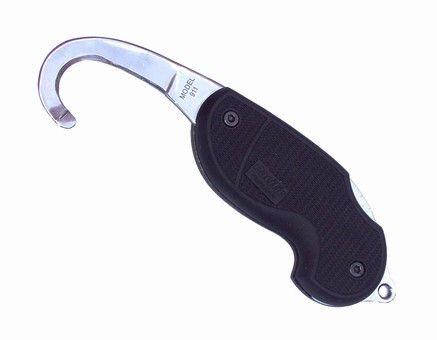 911 Rescue Knife - BLACK Handle Folding Blade