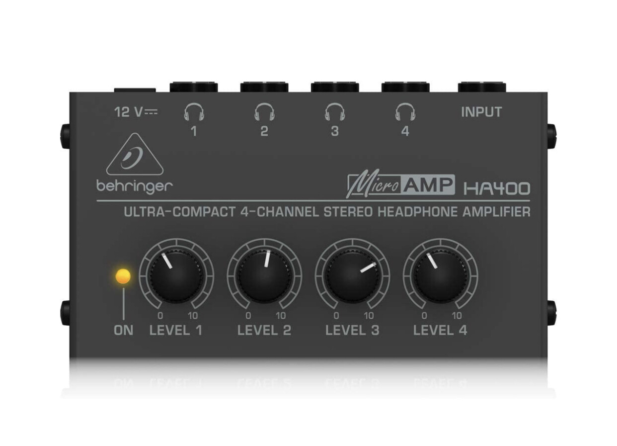 Behringer MICROAMP HA400 Ultra-Compact 4 Channel Stereo Headphone Amplifier