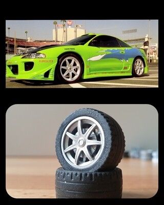 4X jantes Axis Model Se7en Mitsubishi Eclipse Fast and furious