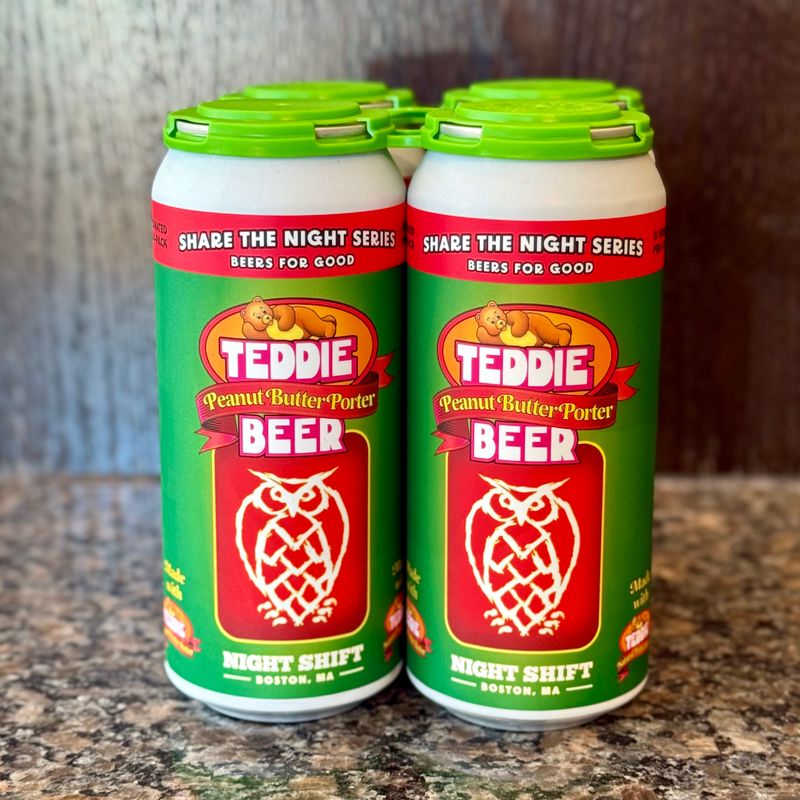 Night Shift Teddie Beer Peanut Butter Porter 4pk 16oz Cans