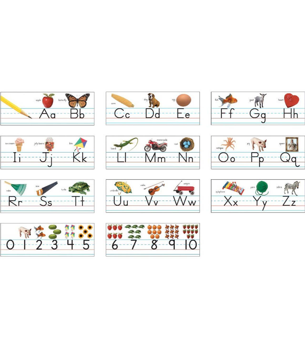 Traditional Manuscript Alphabet with Photographs Bulletin Board Set ...