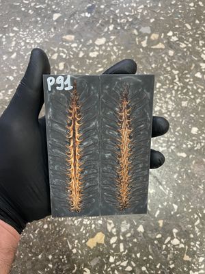 Mammoth tooth scales pair stabilized for knifehandl 5.11-1.77-0.39 inch ...