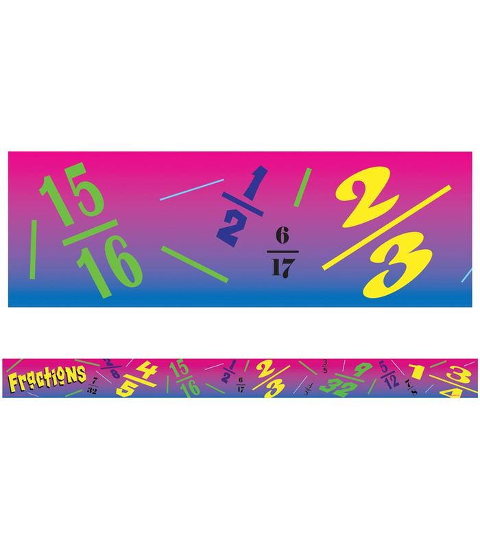 Fractions Straight Border Trim