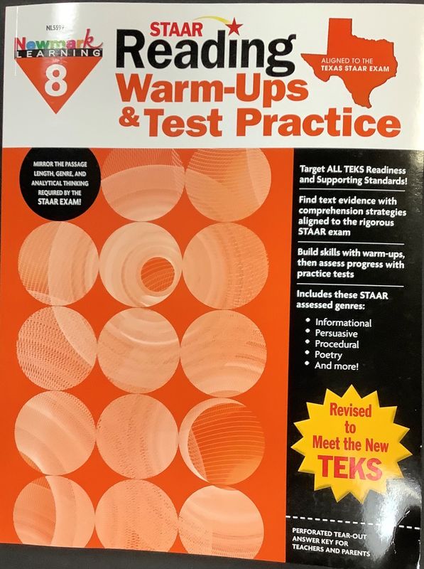 (revised) STAAR GR 8 Reading Warm Ups & Test Practice
