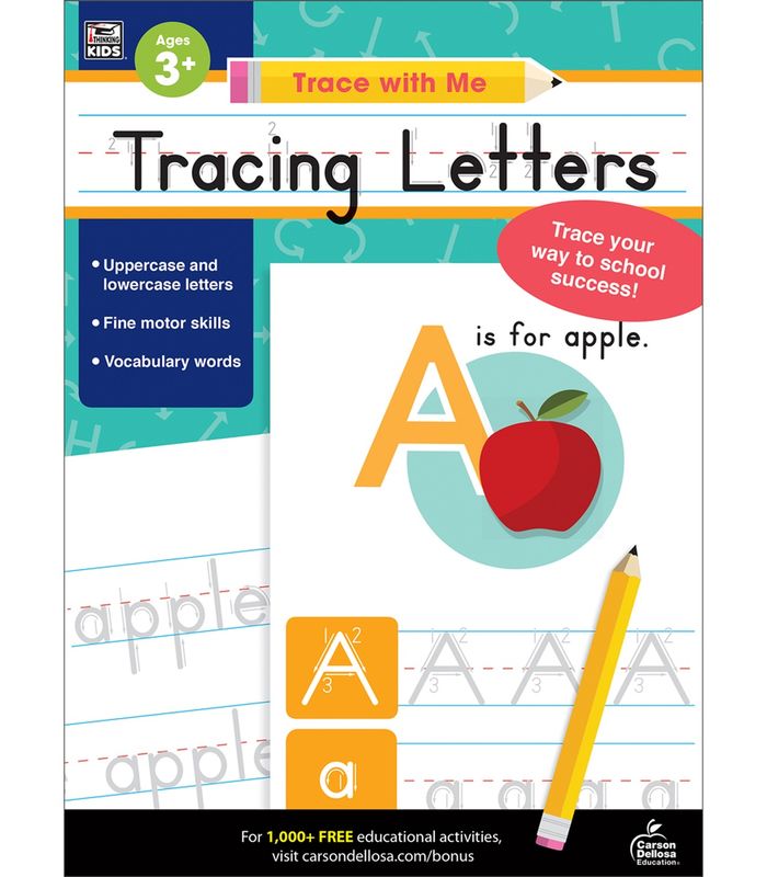 Pre-K-K Tracing Letters Activity Workbook