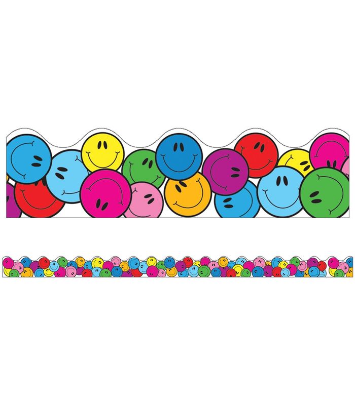 Smiley Faces Scalloped Border Trim