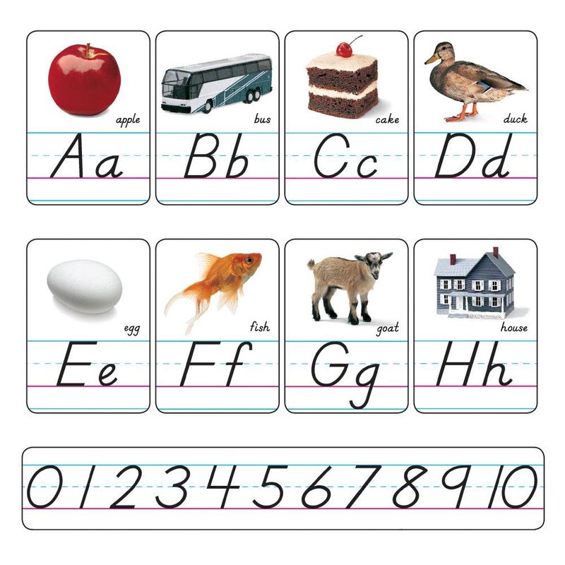 Photo Alphabet Cards Modern Manuscript BBS