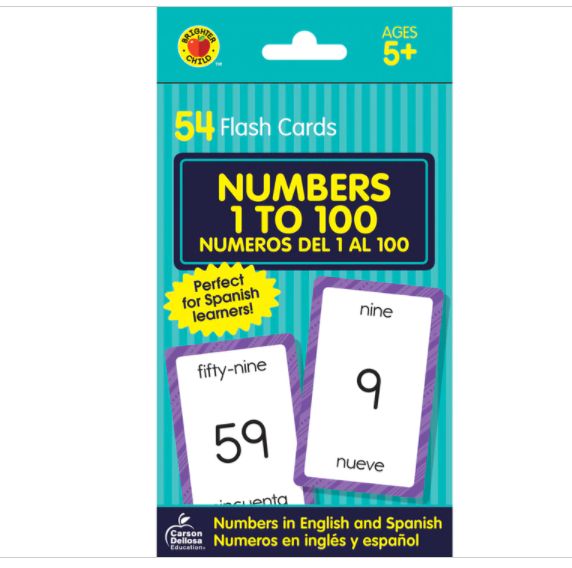 Numbers 1 to 100 Flash Cards