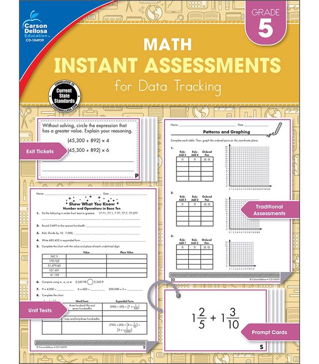 GR 5 Math Instant Assessments/Data Tracking Resource Book