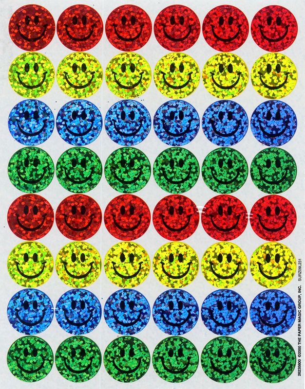 Primary Smiles Sparkle Stickers