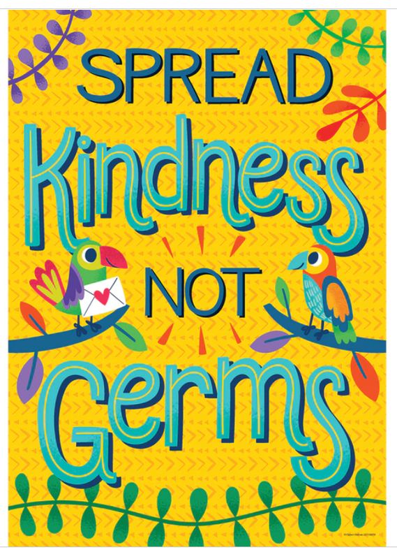 Spread Kindness, Not Germs Poster