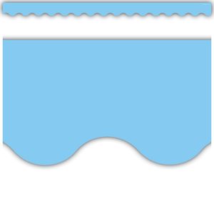Light Blue Scalloped Border Trim