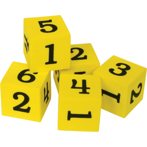 Foam Numbered Dice (1-6)