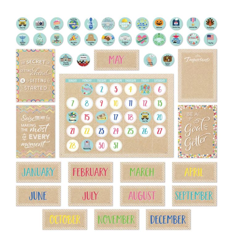 Krafty Pop Calendar Set Bulletin Board