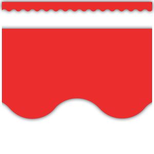 Red Scalloped Border Trim