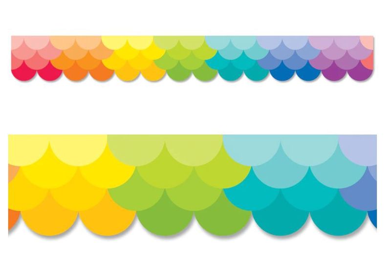 Ombre Rainbow Scallops EZ Border