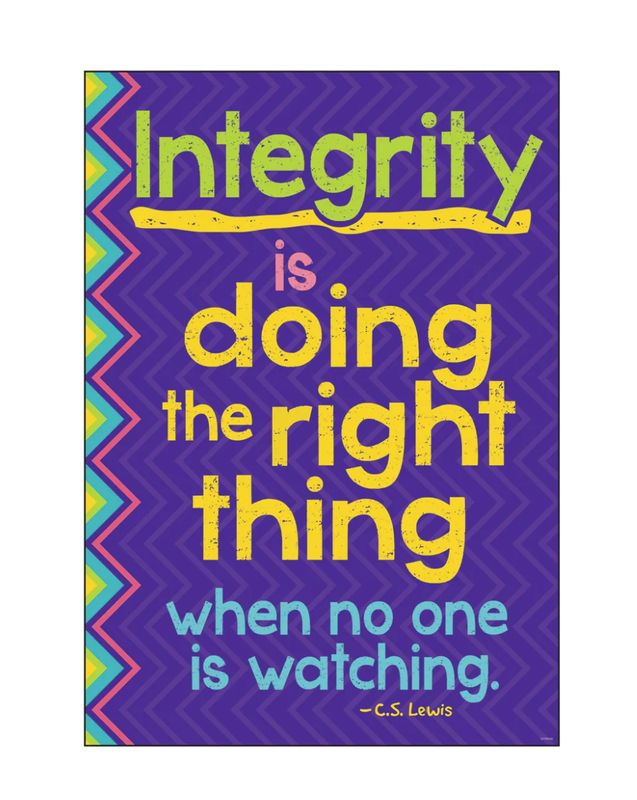 Integrity is Doing the Right Thing Poster