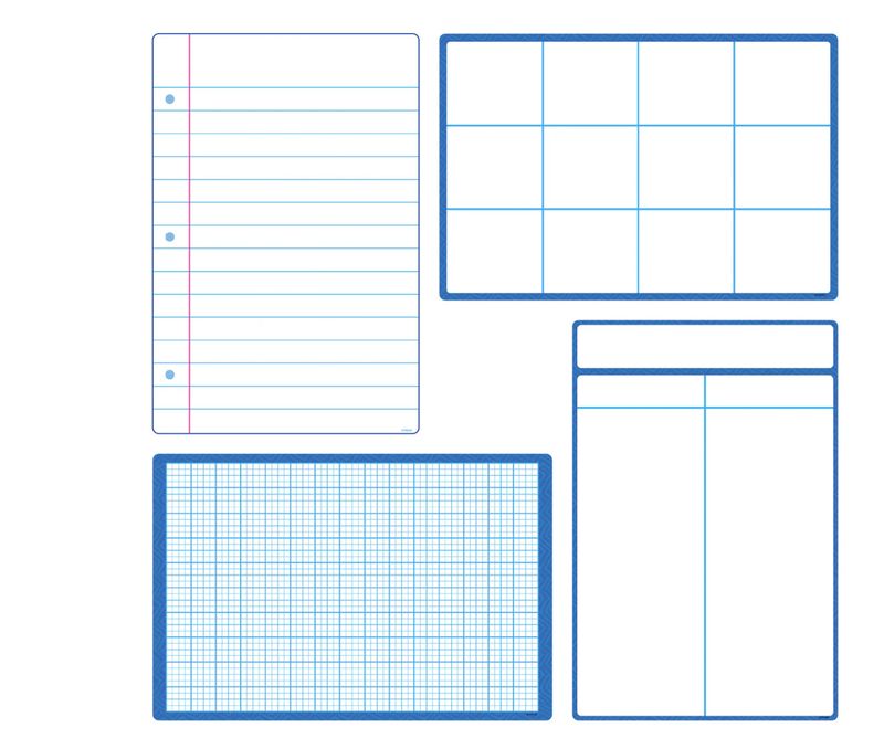 Reusable Note Sheets Wipe-Off Learning Set